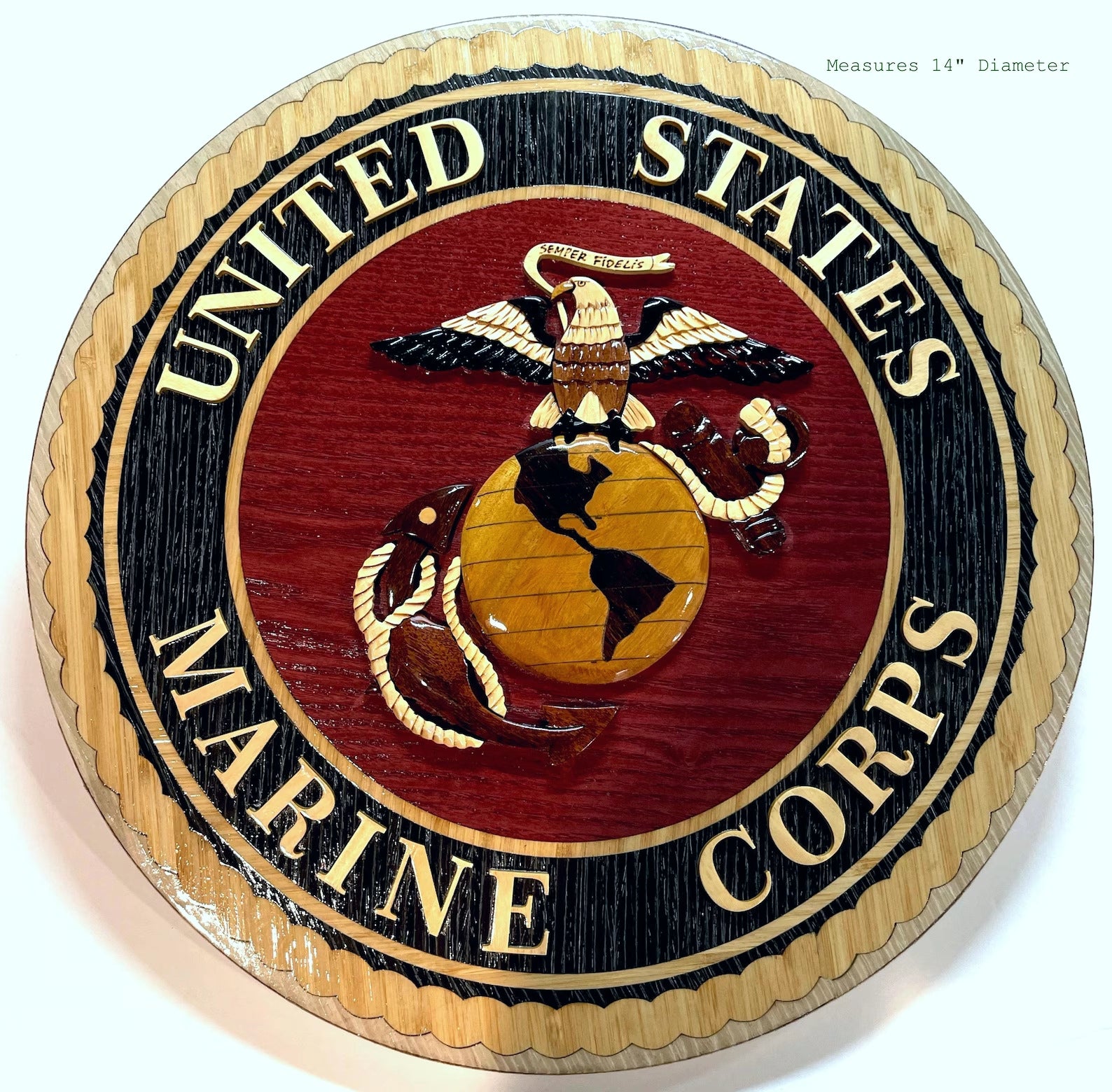 MARINE CORPS EMBLEM Wood Art – Military Wood Art